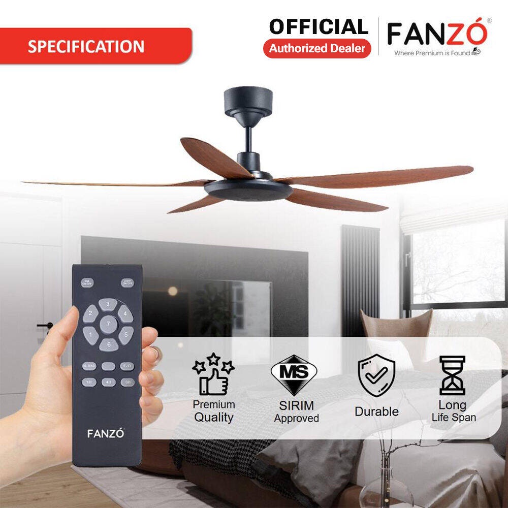 FANZÓ TURBO/TURBO Baby 56"/46" 14 Speed+Turbo DC Motor 5 Blades Remote ...