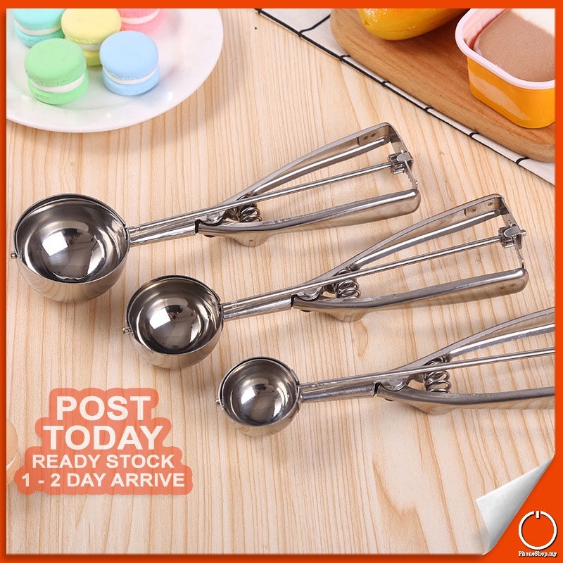 𝐄𝐂𝐎 𝐅𝐑𝐈𝐄𝐍𝐃𝐋𝐘 4/5/6cm Stainless Steel Ice Cream Mash Potato Scoop ...