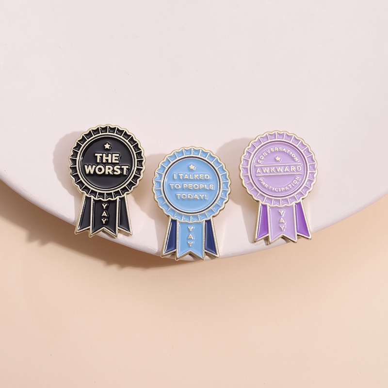 Creative Medal Enamel Pins Brooches Inspirational Quotes Texts Brooch ...