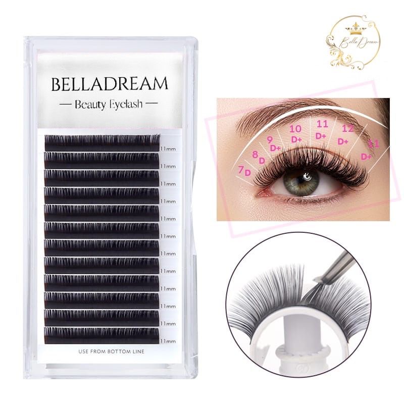 Belladream 1 box 0.1D Curl Individual Mink Eyelash Extension Natural ...