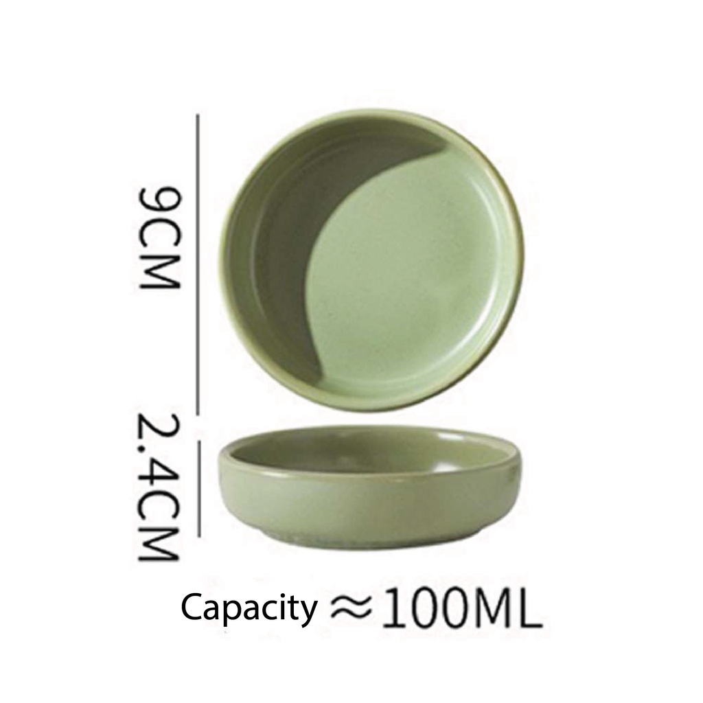 [DC] Round Mini Ceramic Dish Plate Korean Style 100ml Saucer Small Bowl ...