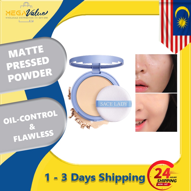 READY STOCK | Sace Lady Matte Pressed Powder Flawless Smooth Oil ...