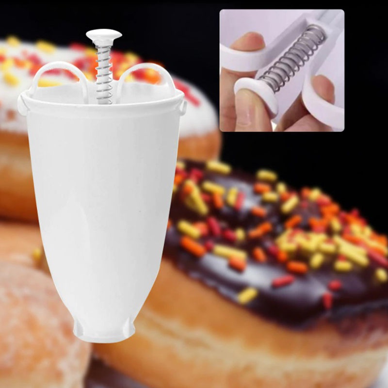 Creative Round Donut Mould Waffle Doughnut Maker Manual Dispenser Bread ...