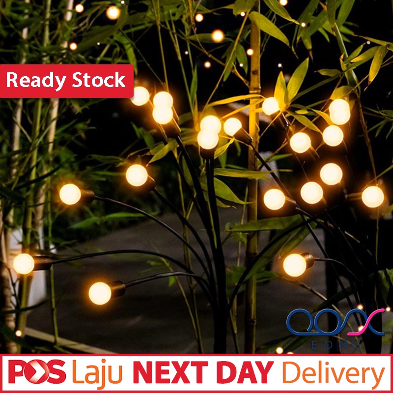 AUTO ON OFF 💖 Dual Modes Solar LED Firefly Swaying Light Lights Sensor ...