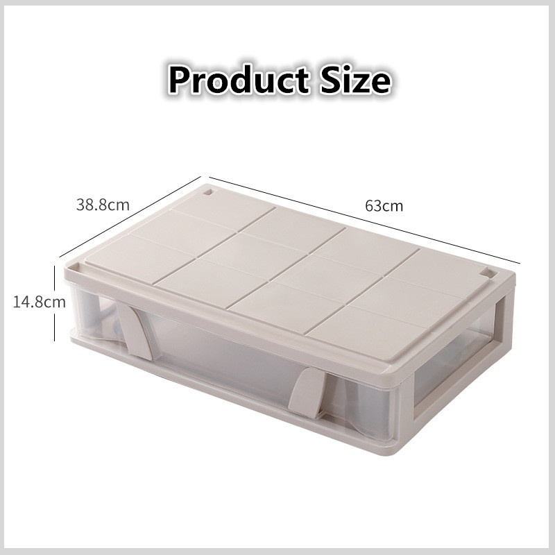 【PLAYFUL】Transparent Storage Box Kotak Simpanan Roda Storage Box with ...