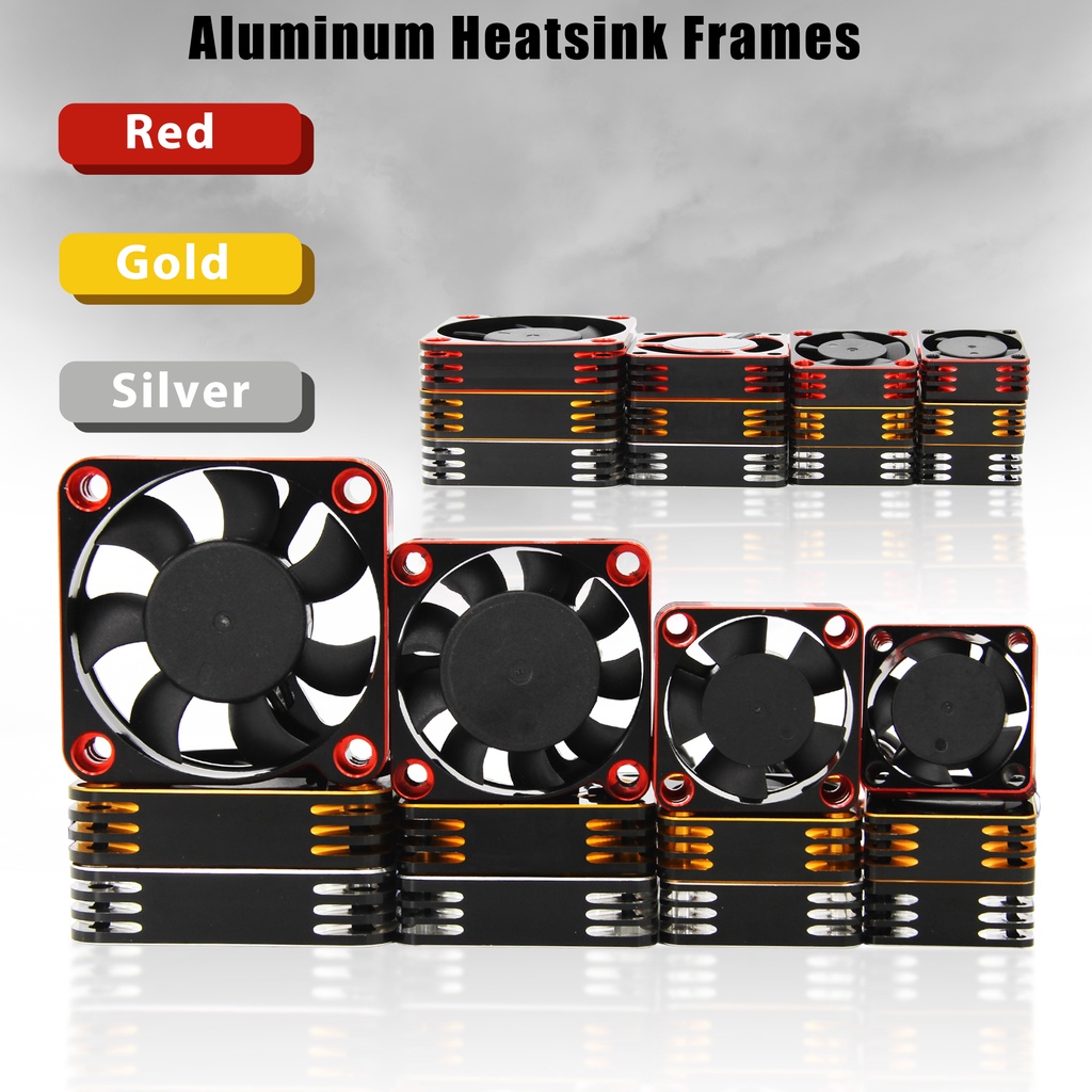 RC Car Motor Cooling Fan 25mm 30mm 40mm 50mm Metal Waterproof Radiator ...