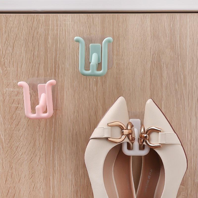 Wall-mounted Non-punched Slipper Holder / Space-saving Simple Slipper ...