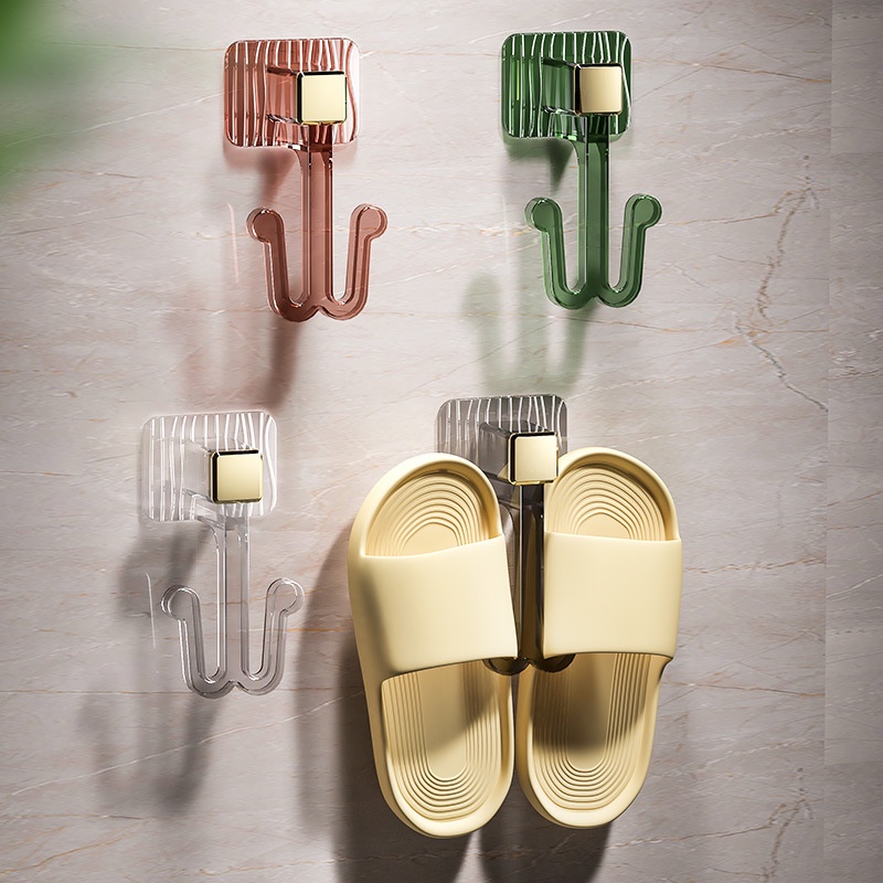 Wall-mounted Non-punched Slipper Holder / Space-saving Simple Slipper ...