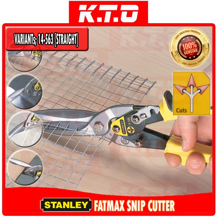 14-563 10Inch Fatmax Aviation Snips Cutter Straight Cut Compound Action ...