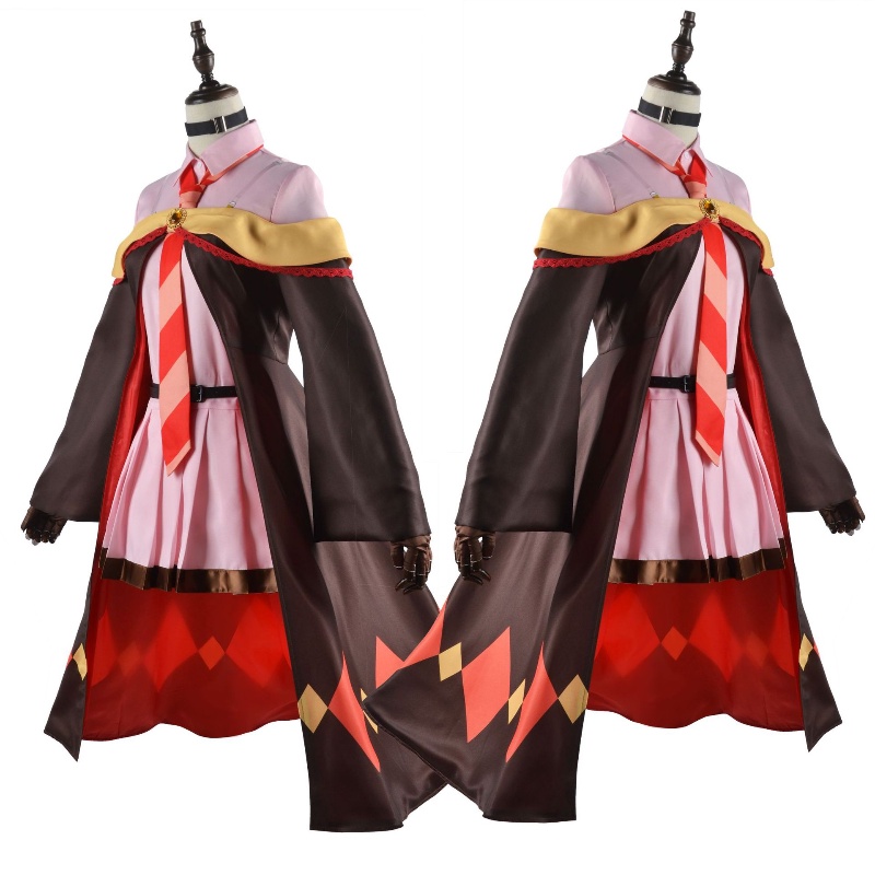 Megumin Cosplay Costume Wig KonoSuba Anime Chomusuke Witch Uniform ...