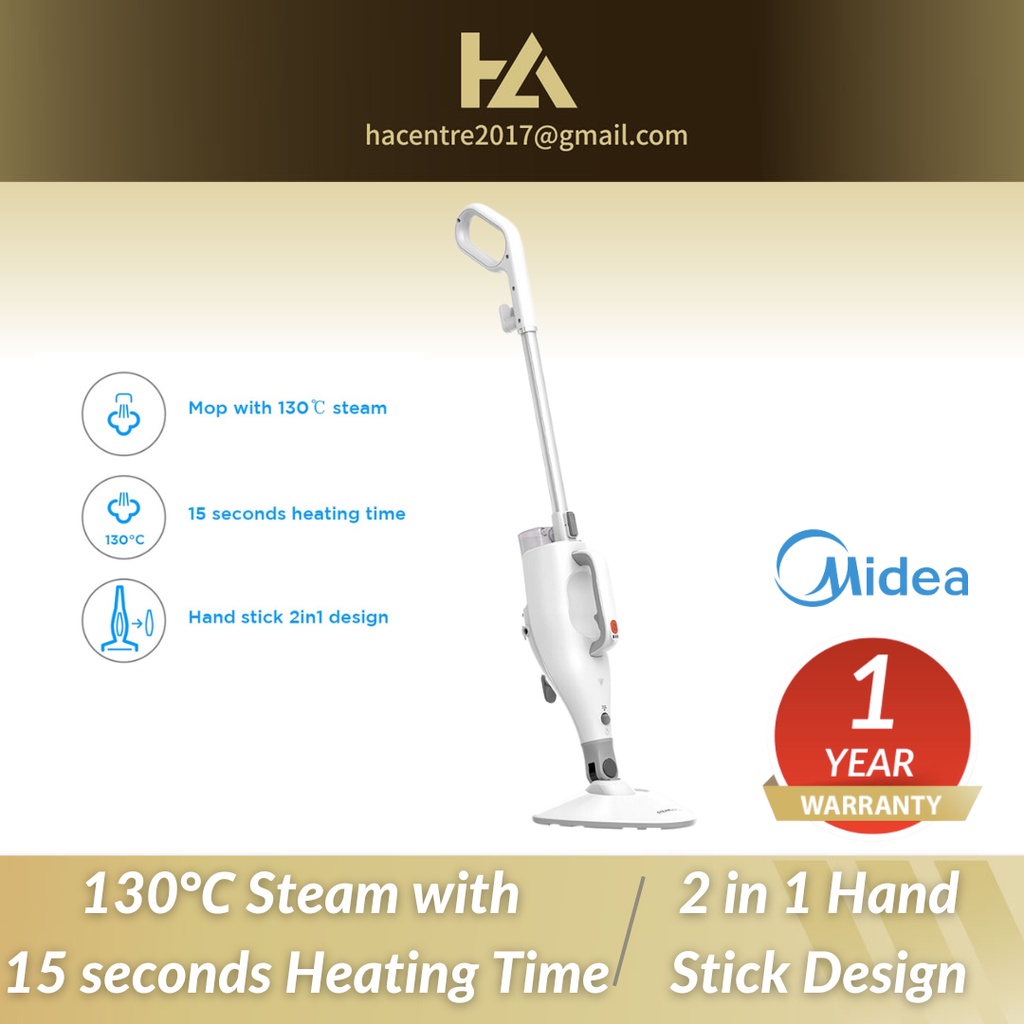 Midea 1400W Handheld Stick 2 in1 Steam Mop MVC-SC20B | Shopee Malaysia