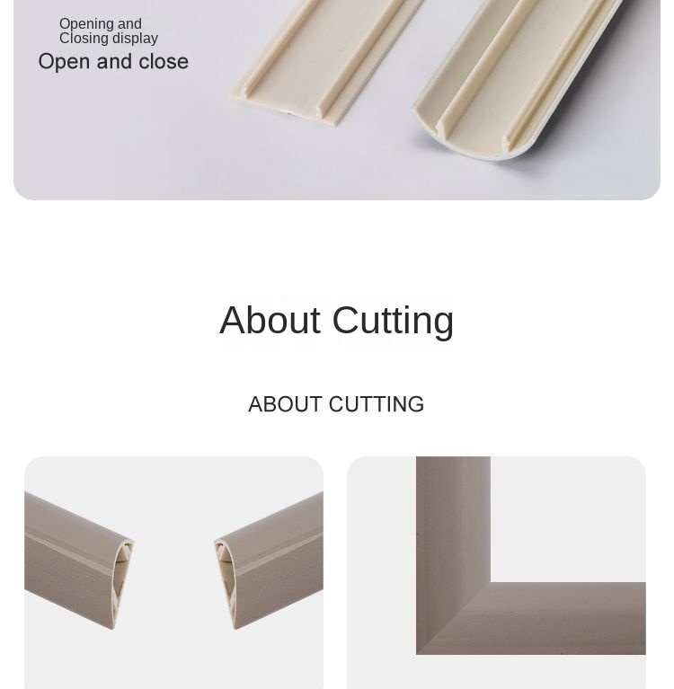 Porcelain-like Semicircle Arc Ground Trunking Pvc Open-Mounted Stone ...