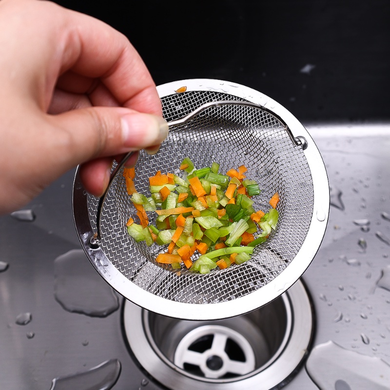 Kitchen Sink Mesh Strainer Basket / Stainless Steel Drain Filter with ...