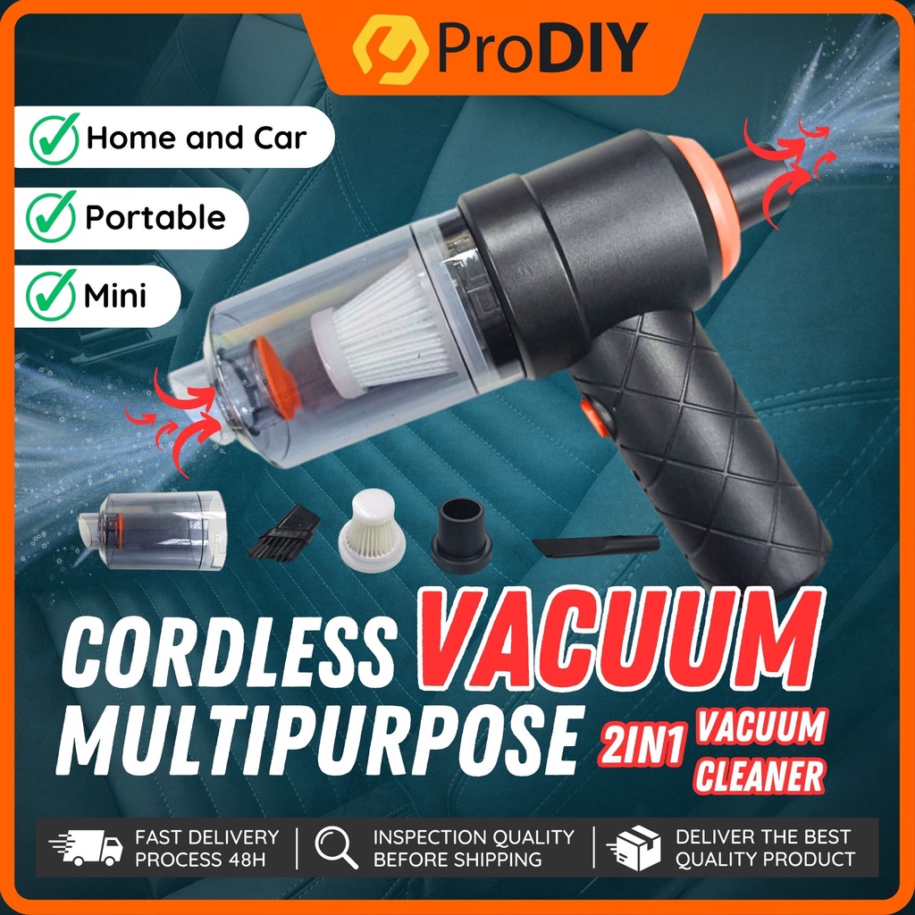 Vacuum Cordless Multipurpose 2in1 Vacumm Cleaner Home Car Portable Mini ...
