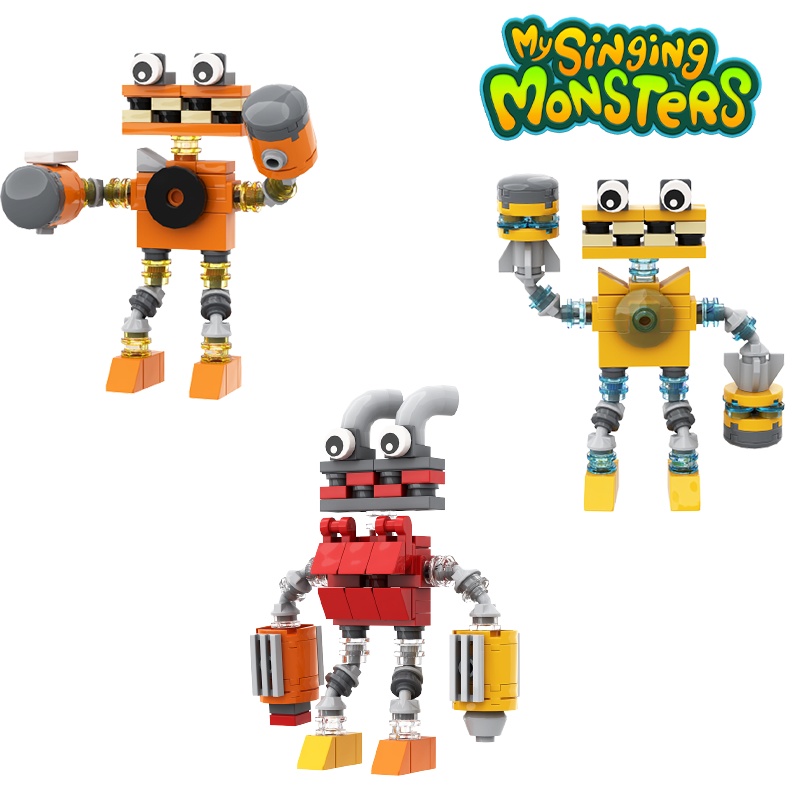 296pcs/Set My Singing Monsters Chorus Wubbox Robot Building Blocks Set ...