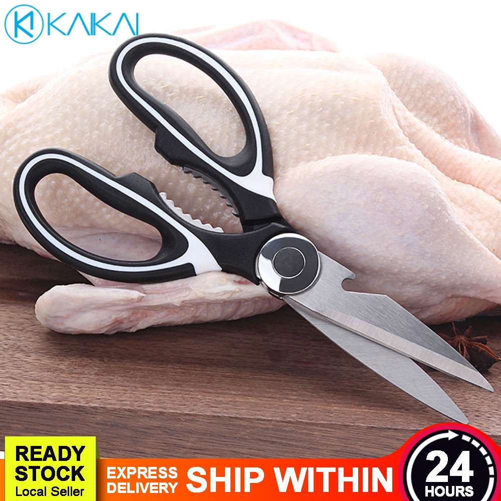 🔥 EASY HANDLE 🔥 Stainless Steel Kitchen Scissors Easy Cutting Scissor ...
