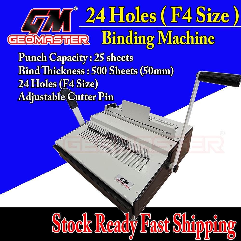 Heavy Duty F4 Binding Machine , 24 Holes Binding Machine With ...