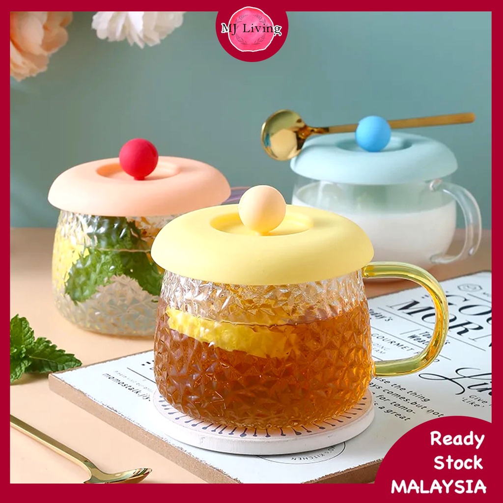 2 in 1 Silicone Colorful Cup Lid Teaspoon Holder Mug Cover Cups Suction ...