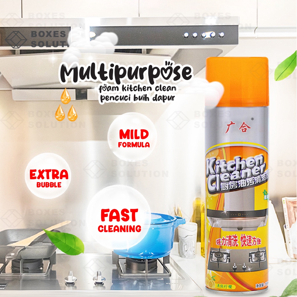 VBS READY STOCK #Multi-Purpose Foam Kitchen Cleaner Spray Grease Stain ...