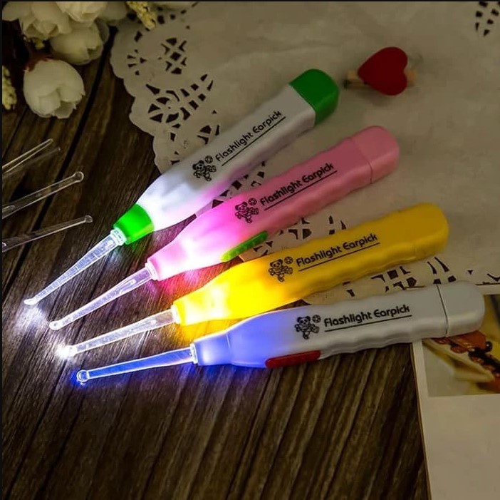 LED Light Earpick Safety Ear Pick Earwax Cleaning Remover Tool For Kids ...