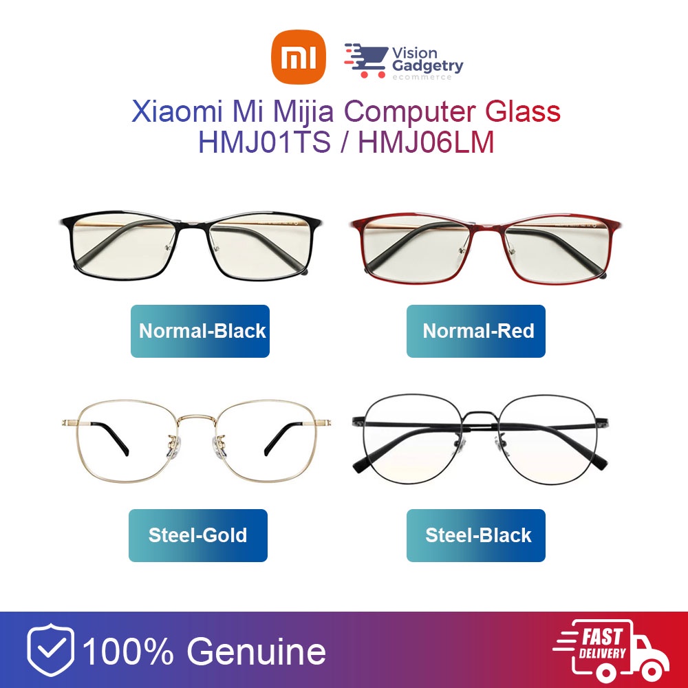 Xiaomi Mi Computer Glasses Steel Anti Blue Ray Light TR90 Frame HMJ01TS ...