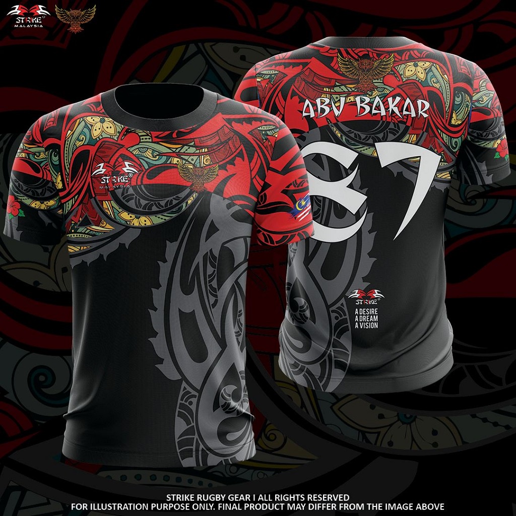 Baju Rugby High Quality Full Sublimation Full Print Breathable and ...