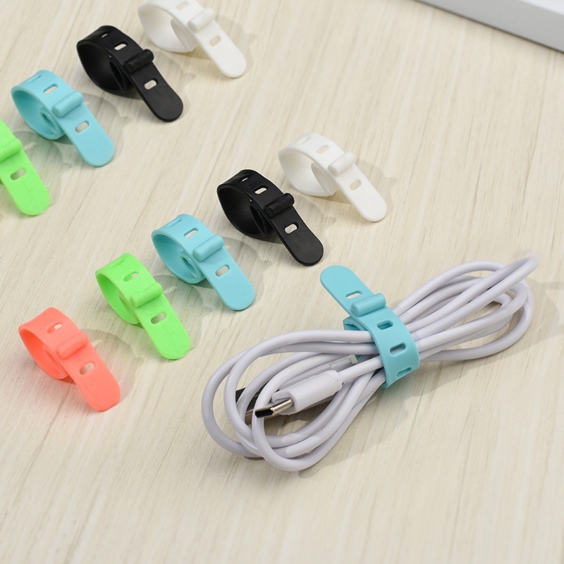 Soft Silicone Data Cable Management Straps Binding Storage Rope ...