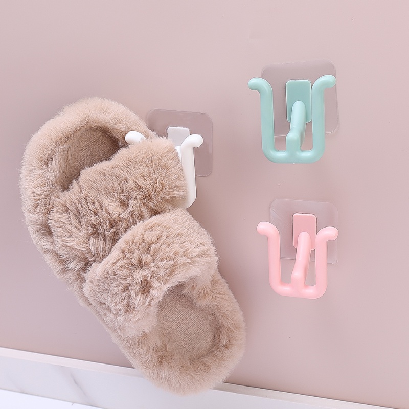 Wall-mounted Non-punched Slipper Holder / Space-saving Simple Slipper ...