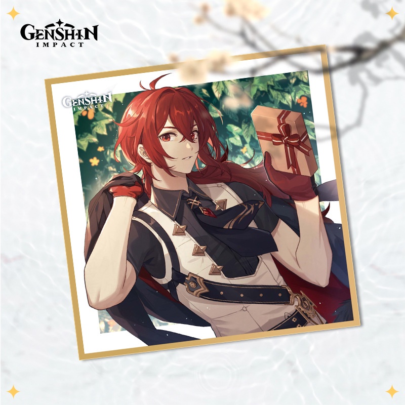Genshin Impact Colored Paper Collection Card Scaramouche Zhongli Nilou ...