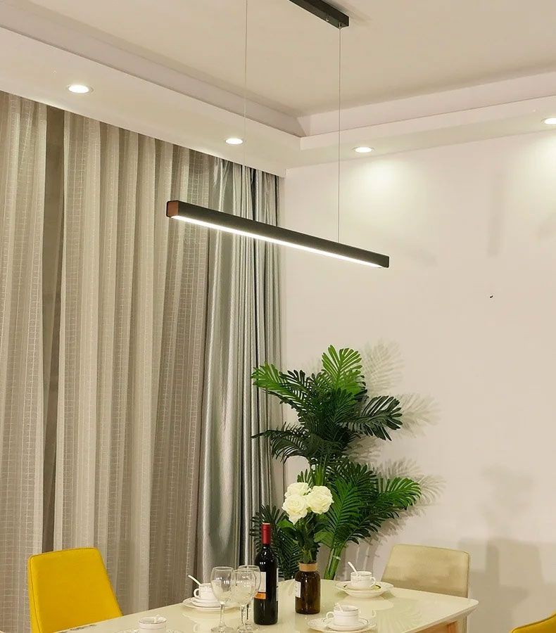 Minimalist long strip pendant lights 80cm 100cm office study long ...