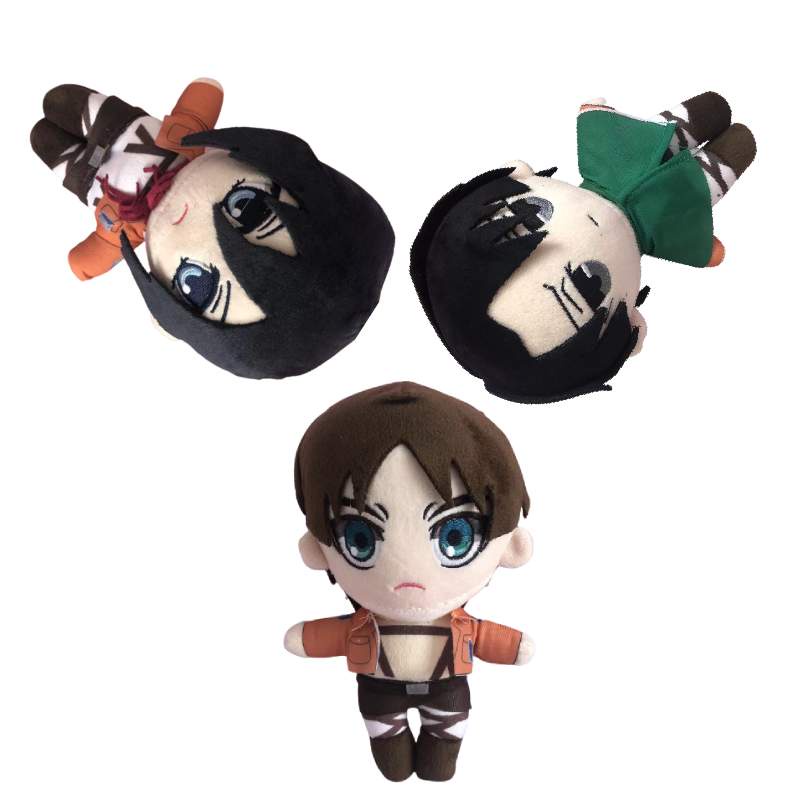 On Attack Titan Eren Jaeger Plush Toy Mikasa Eren Kruger And Levi ...