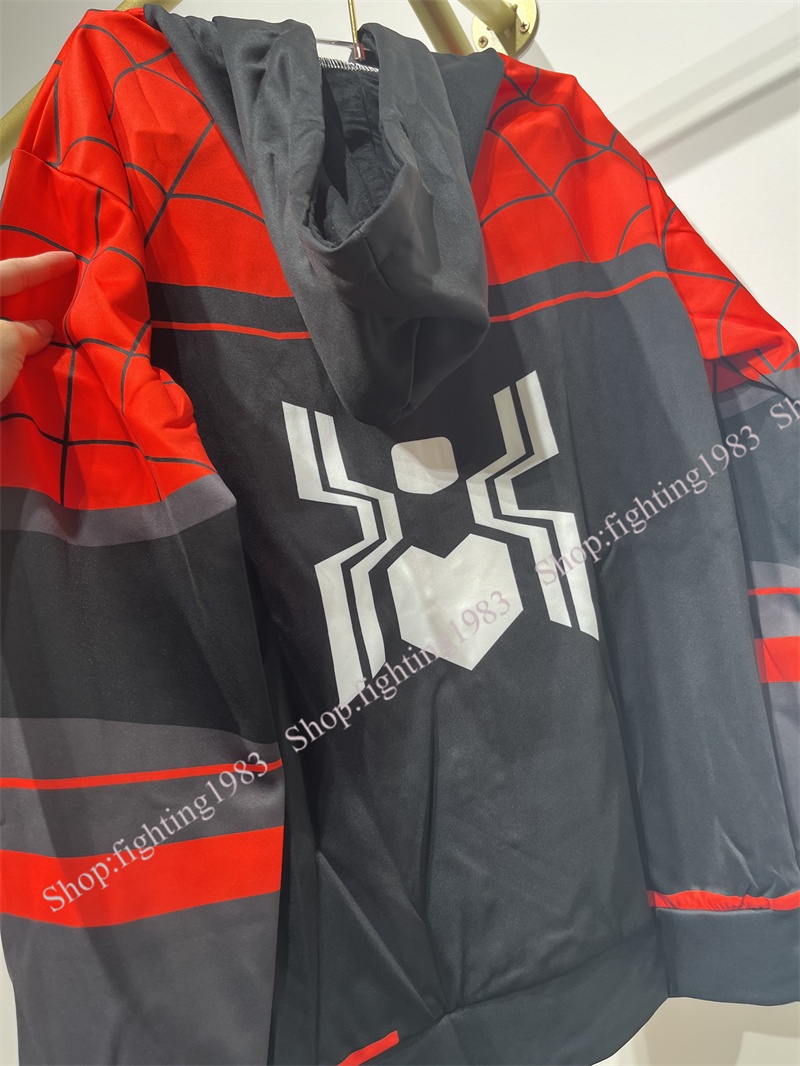 Spiderman Costume Adult Men Miles Morales Jacket Mask Suit Spiderman