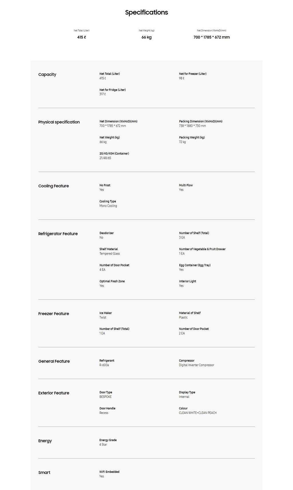 [SAVE 4.0] Samsung 427L Bespoke Design 2 Door Inverter Glass ...