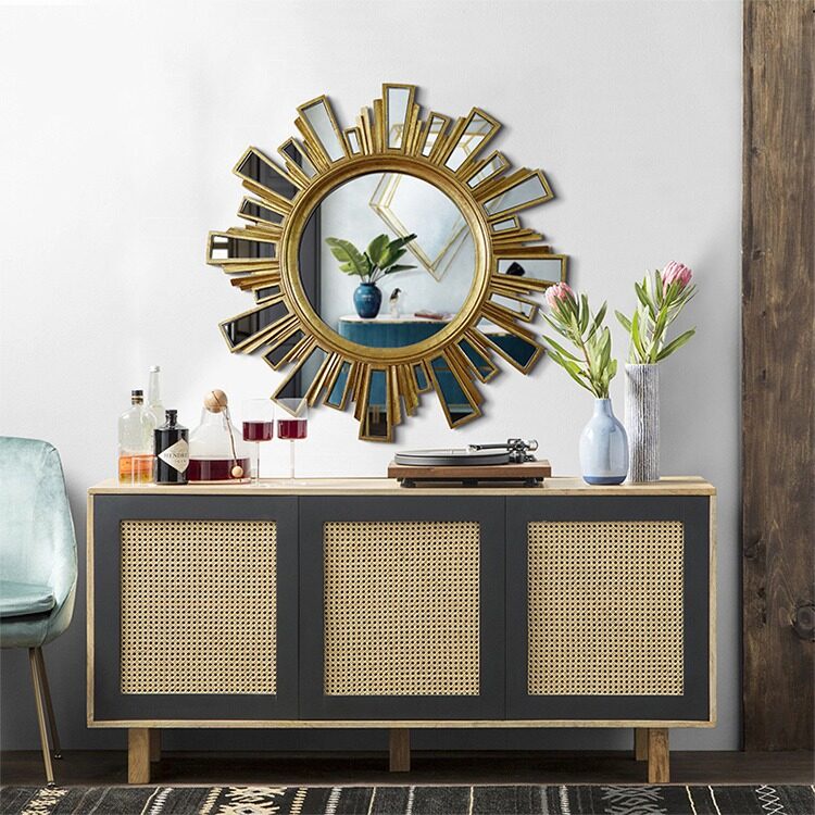 Romantika Wall Mirror Petal Graphic Wall decoration Mirror Frame ...