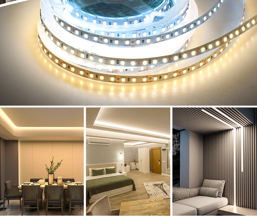 5M 10M 20M LED Strip Light 12V 24V 120LEDs/m LED Strip High Brightness ...