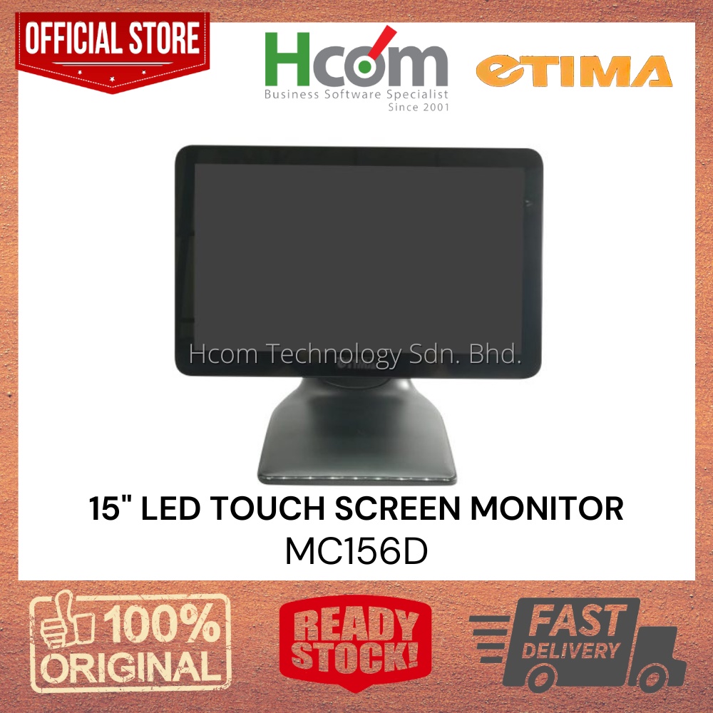 Etima MC156D 15" Inch Capacitive Touch Screen LED Monitor for POS ...