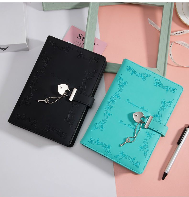 Creative Locked Notebook Set Student Stationery Couple Diary Gift ...