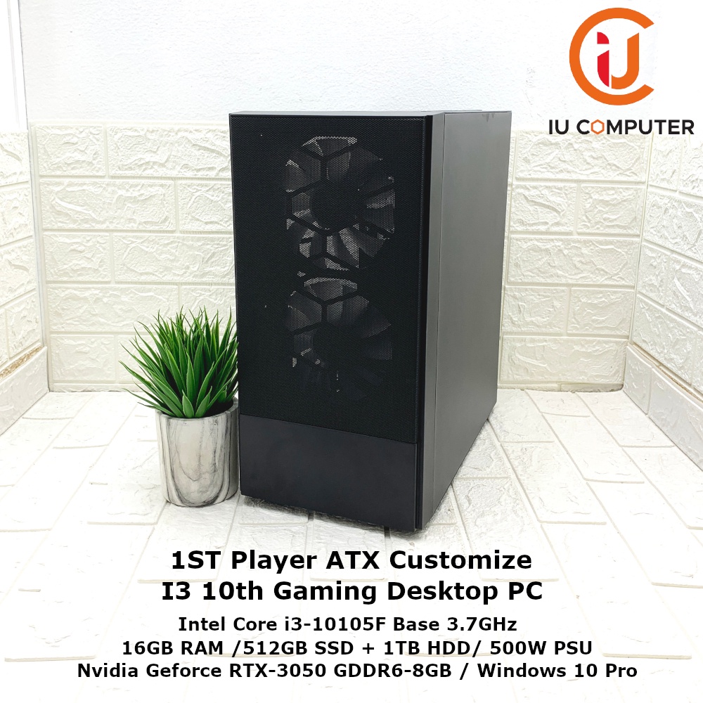 1ST PLAYER ATX CUSTOMIZE GAMING INTEL CORE I3-10105F 16GB RAM 512GB SSD ...
