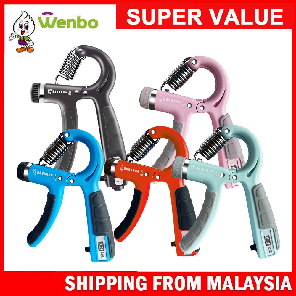 Wenbo R Shape Adjustable Resistance Hand Grip Gripper Wrist Arm Finger ...