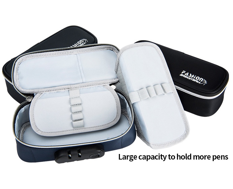 Large-Capacity Pencil Case Password Lock Pen Box Portable Organizer Box ...