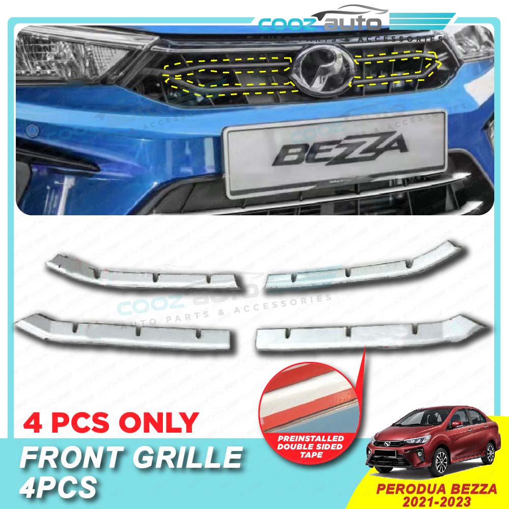 Perodua Bezza New 2021 - 2024 Chrome Front Bumper Grille Garnish Car ...