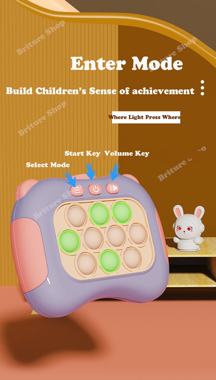 Quick Push Game Console Electronic Speed Push Through Pop It Game ...