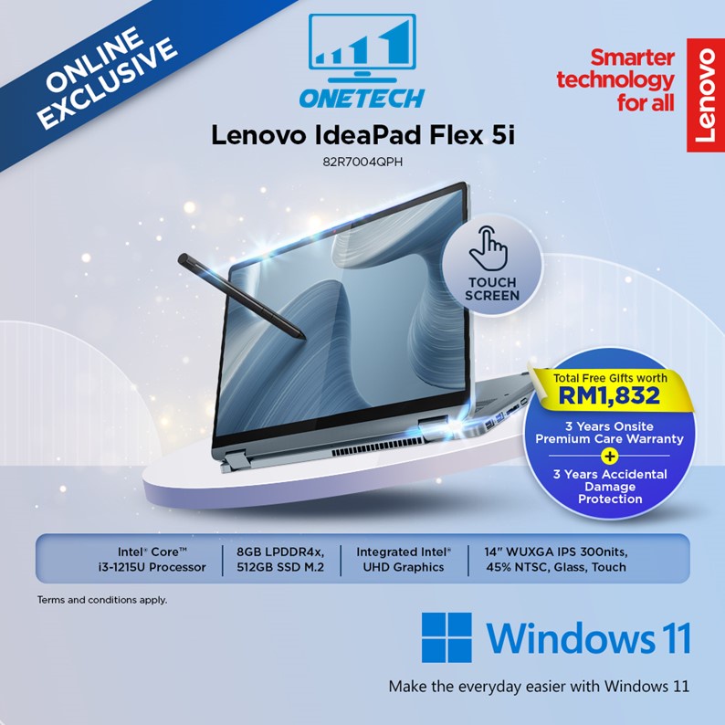 Lenovo IdeaPad Flex 5 14IAU7 82R7004QPH Notebook - Stone Blue (14 ...