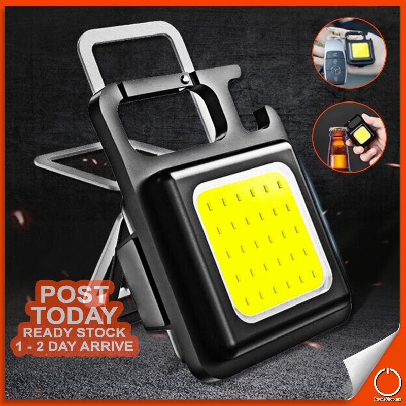 𝟒 𝐋𝐈𝐆𝐇𝐓𝐈𝐍𝐆 𝐌𝐎𝐃𝐄𝐒 Mini Keychain COB Flashlight Magnetic Back Tripod Work ...