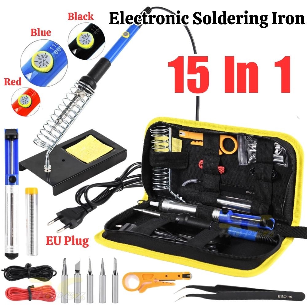 60W 936 Type Solder Soldering Iron Set Station Tool Replaceable Tips ...