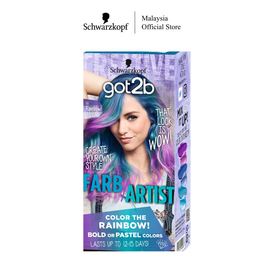 Schwarzkopf Got2B Hair Color 110 Rainbow Aqua | Shopee Malaysia