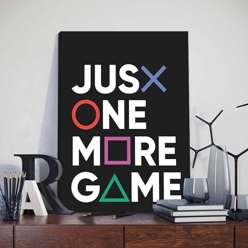 （With Frame）Gamer Poster Boy Room Decoration Canvas Painting Game Room ...