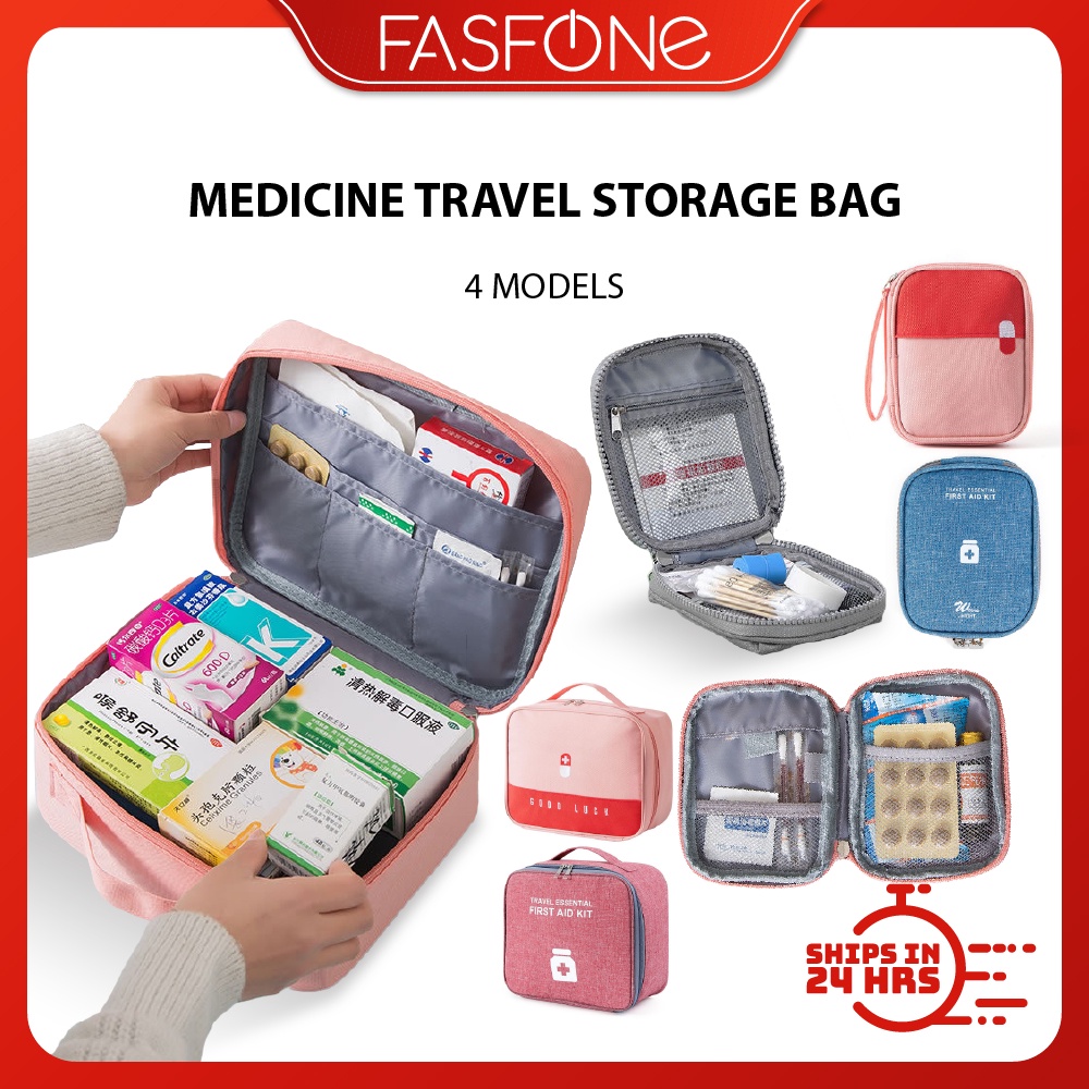 Portable Medical First Aid Kid Travel Use Storage Bag Drugs Empty Beg ...