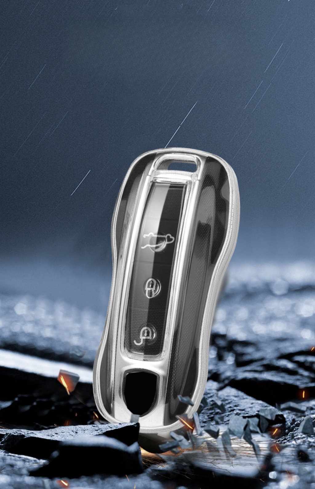 Transparent TPU Remote Key Cover Case Skin Shell Fit for Porsche ...