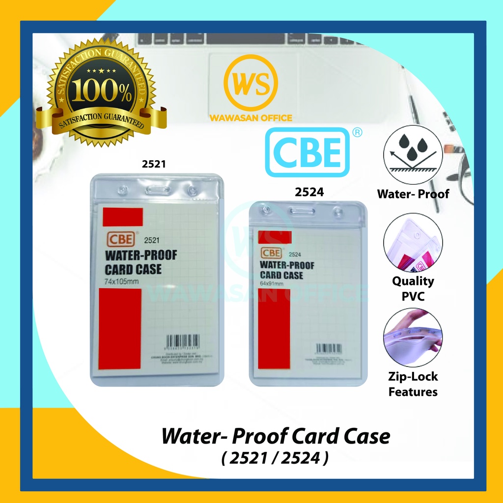 CBE Waterproof Card Case / Waterproof Card Holder / Transparent ID Card ...